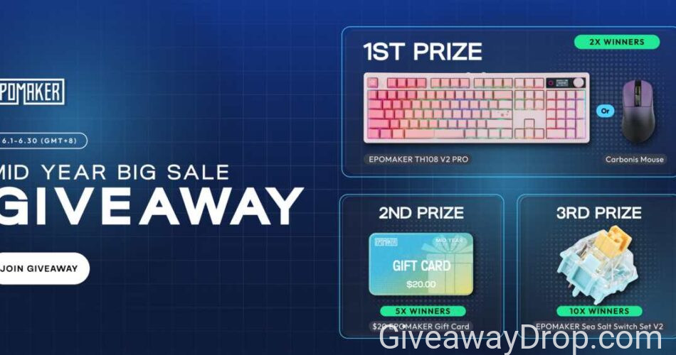 Epomaker Mid-Year Big Sale Giveaway 2026 - GiveawayDrop – Free ...